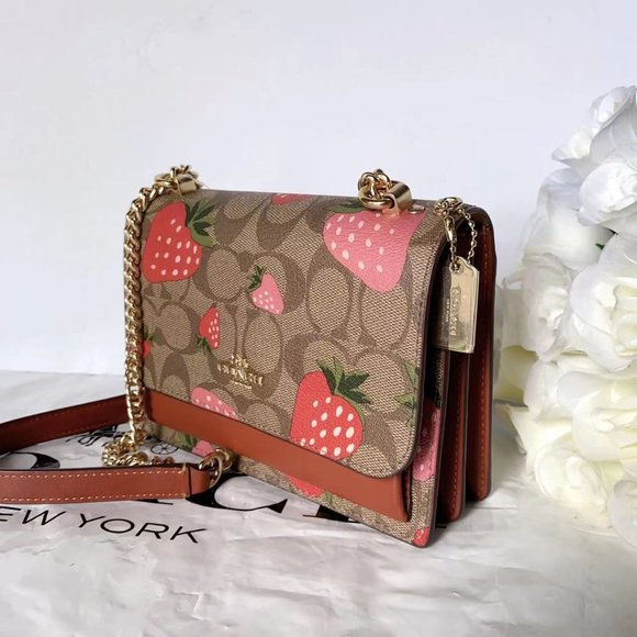 Coach | Bags | Coach Mini Klare Crossbody In Signature Canvas With Wild ...